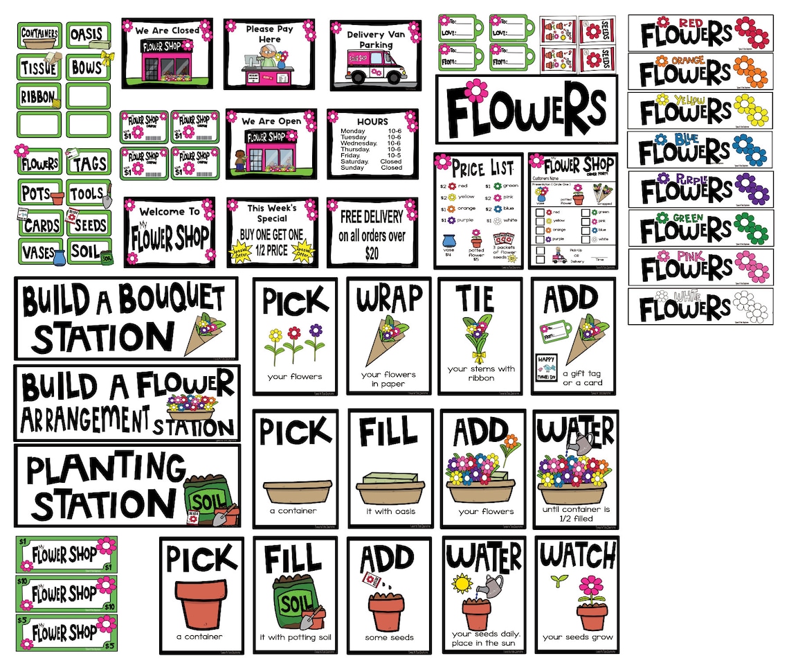 My Flower Shop Dramatic Play - Etsy