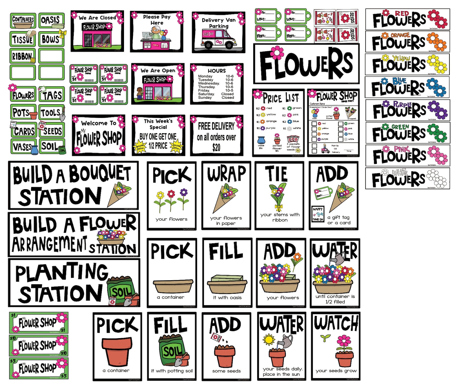 My Flower Shop Dramatic Play - Etsy