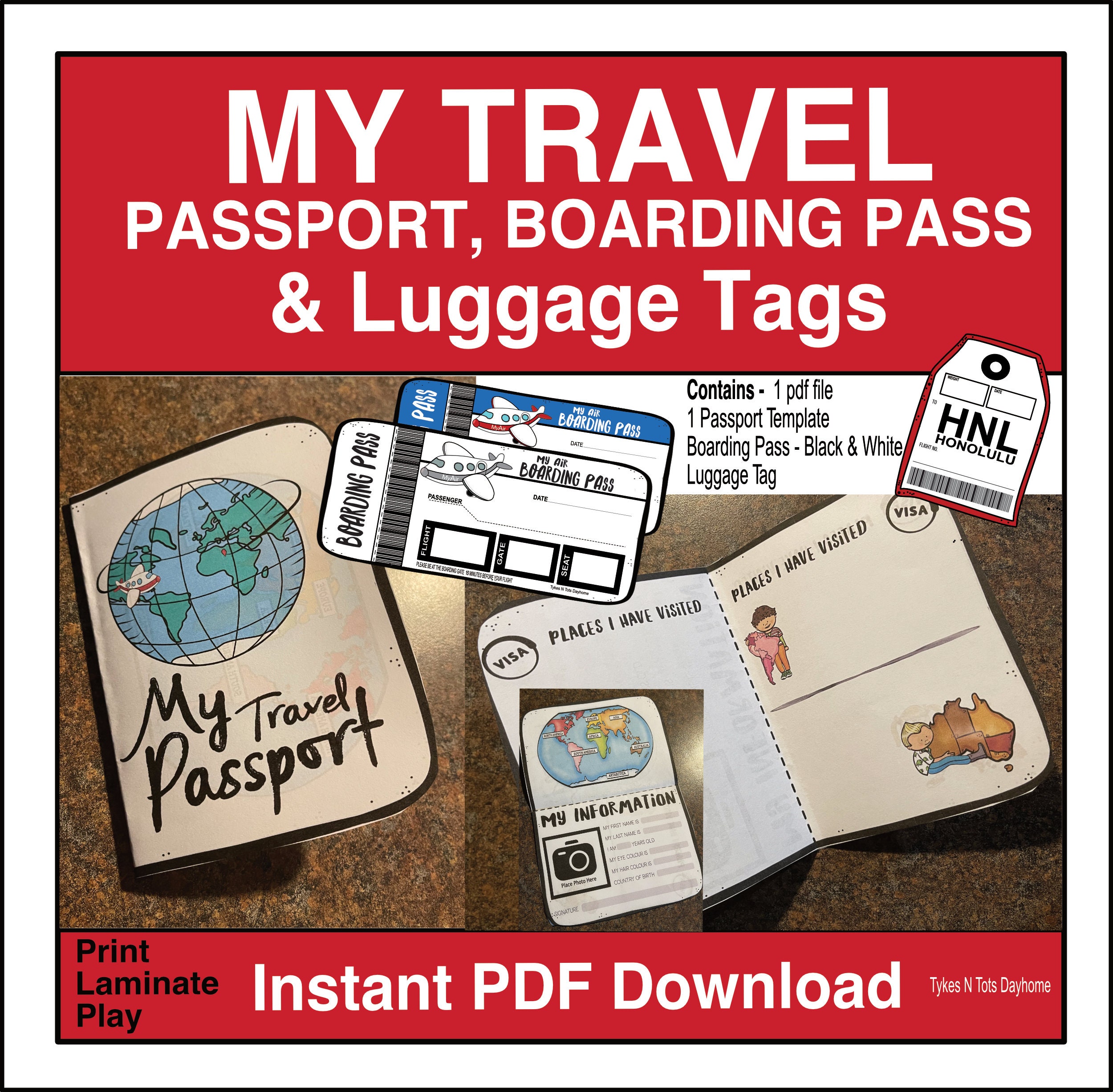 My Pretend Travel Passport. - Etsy