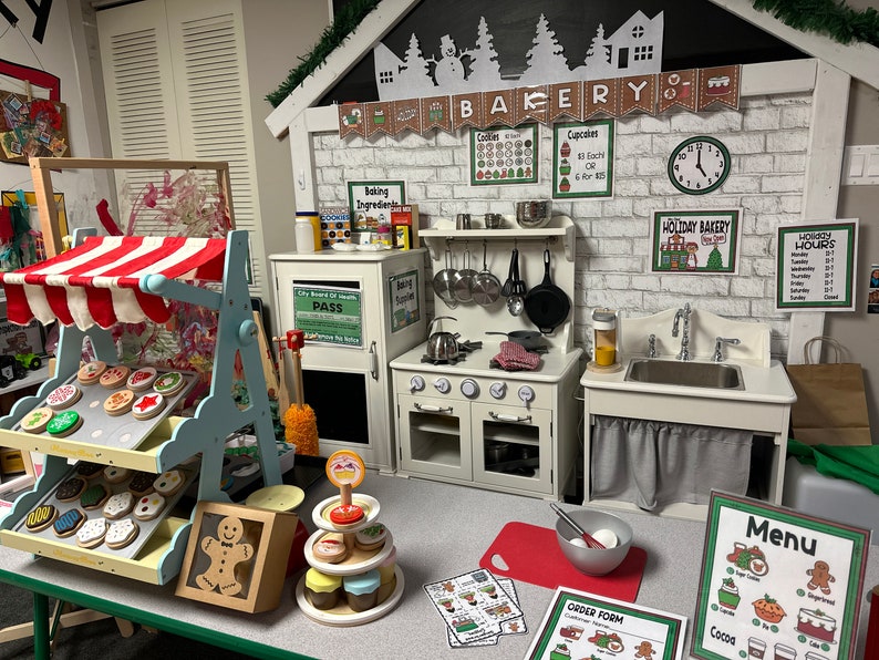 Mrs Claus Holiday Bakery Dramatic Play - Etsy
