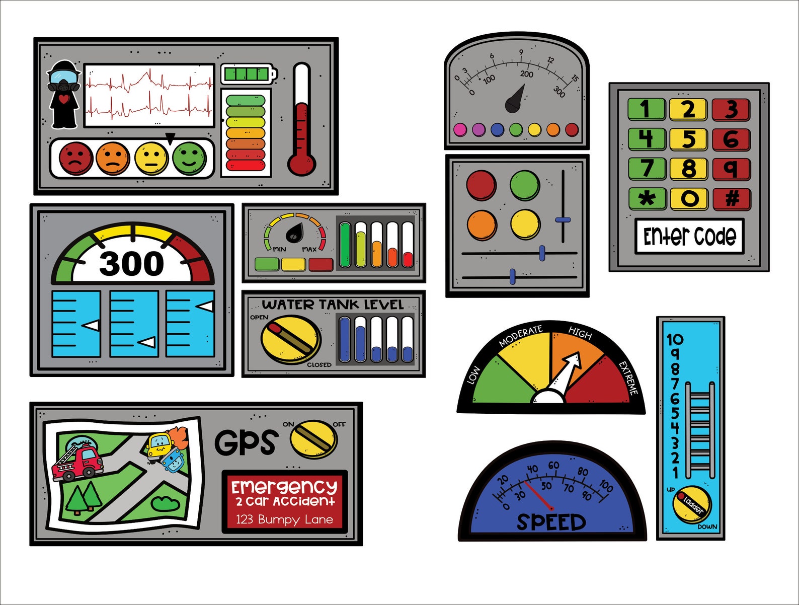 Preschool Dramatic Play Fire Station Signs & Props - Etsy