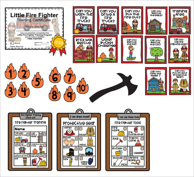 Preschool Fire Fighter Training - Etsy