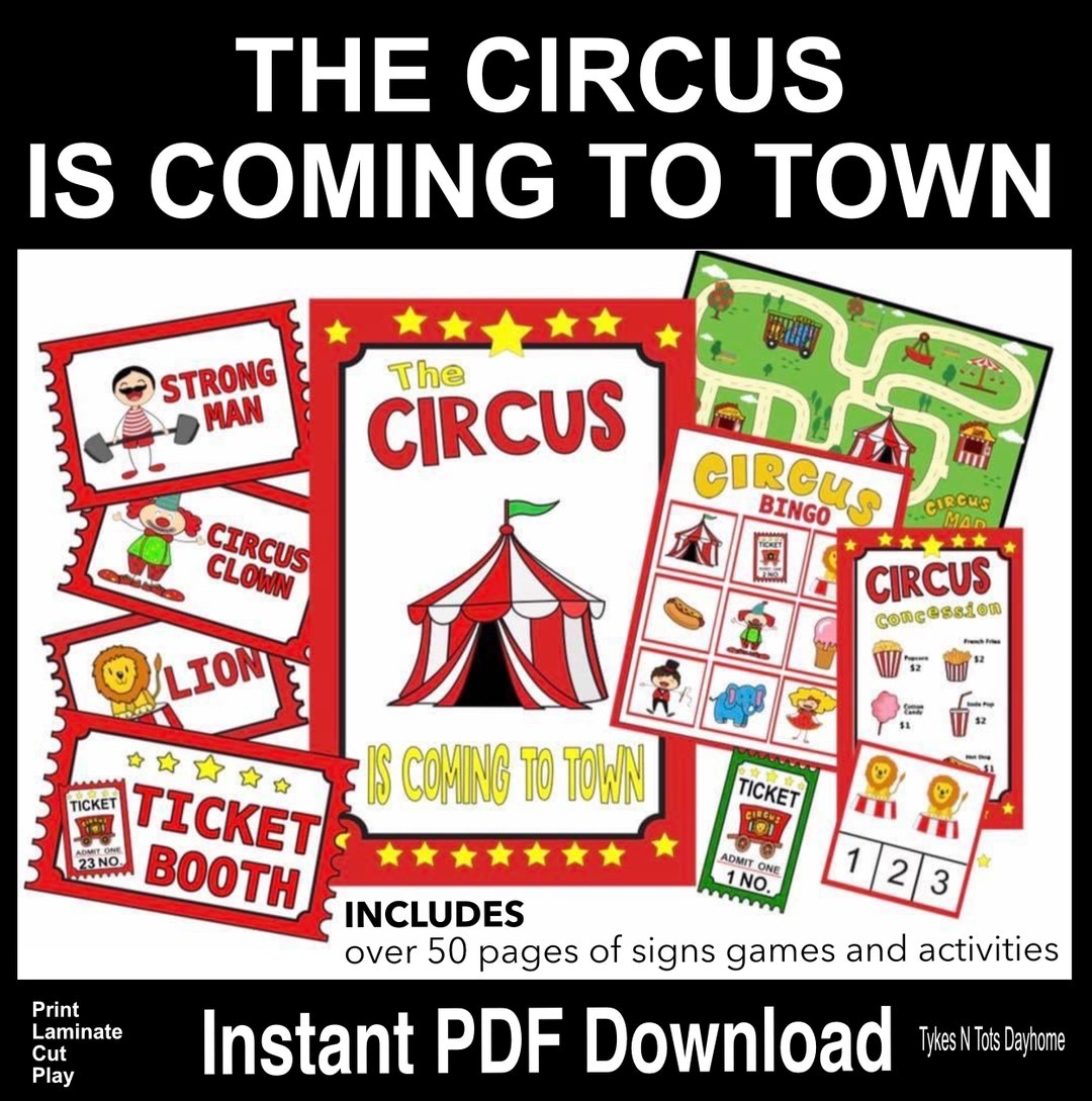 The Circus is Coming to Town - Etsy