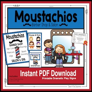 Barber Shop & Hair Salon Dramatic Play - Etsy