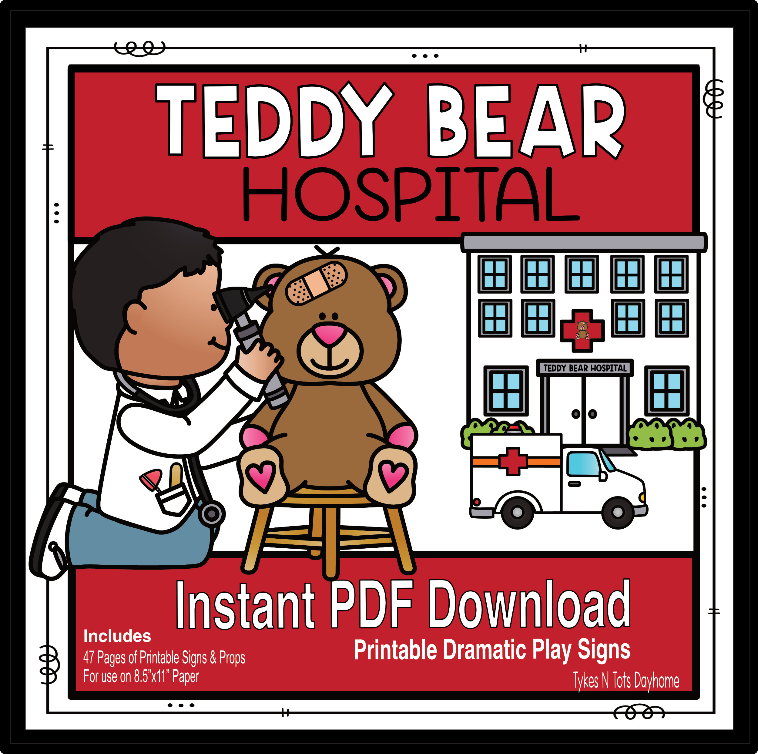 Teddy Bear Hospital Dramatic Play - Etsy