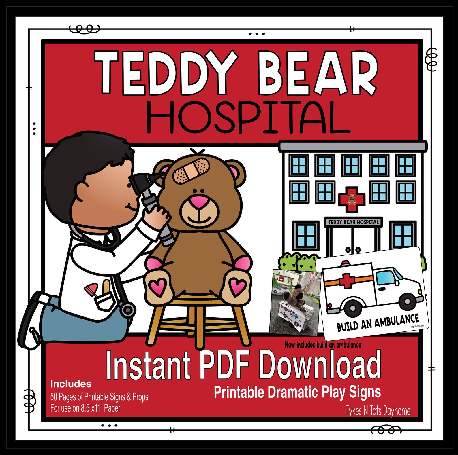 Teddy Bear Hospital Dramatic Play - Etsy