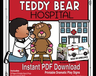 Dramatic Play Printables, Doctor Dramatic Play Set, Instant Download ...