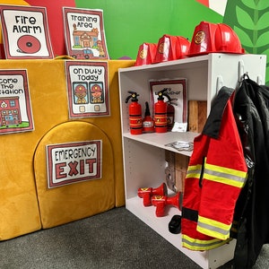 Preschool Dramatic Play Fire Station Signs & Props - Etsy