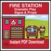 Preschool Dramatic Play Fire Station Signs & Props - Etsy