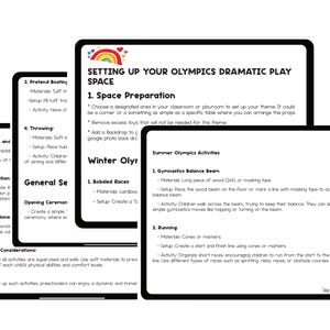 Preschool Olympics Dramatic Play - Etsy Canada