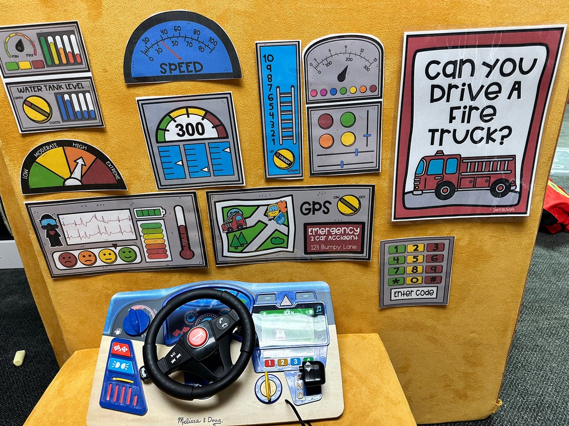 Preschool Dramatic Play Fire Station Signs & Props - Etsy
