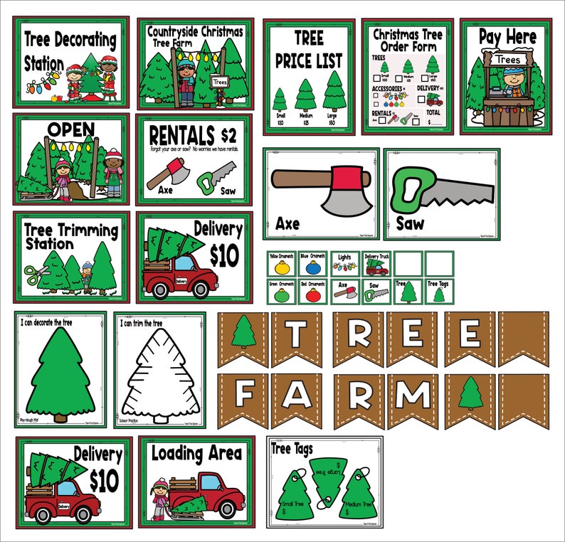 Holiday Tree Farm Dramatic Play - Etsy