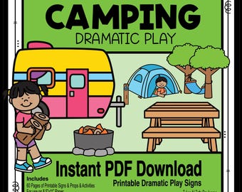 Camping Dramatic Play Center / Campground Pretend Play / Elementary ...