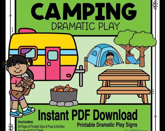 Camping Dramatic Play, Camping Printables, Camping Preschool Theme ...