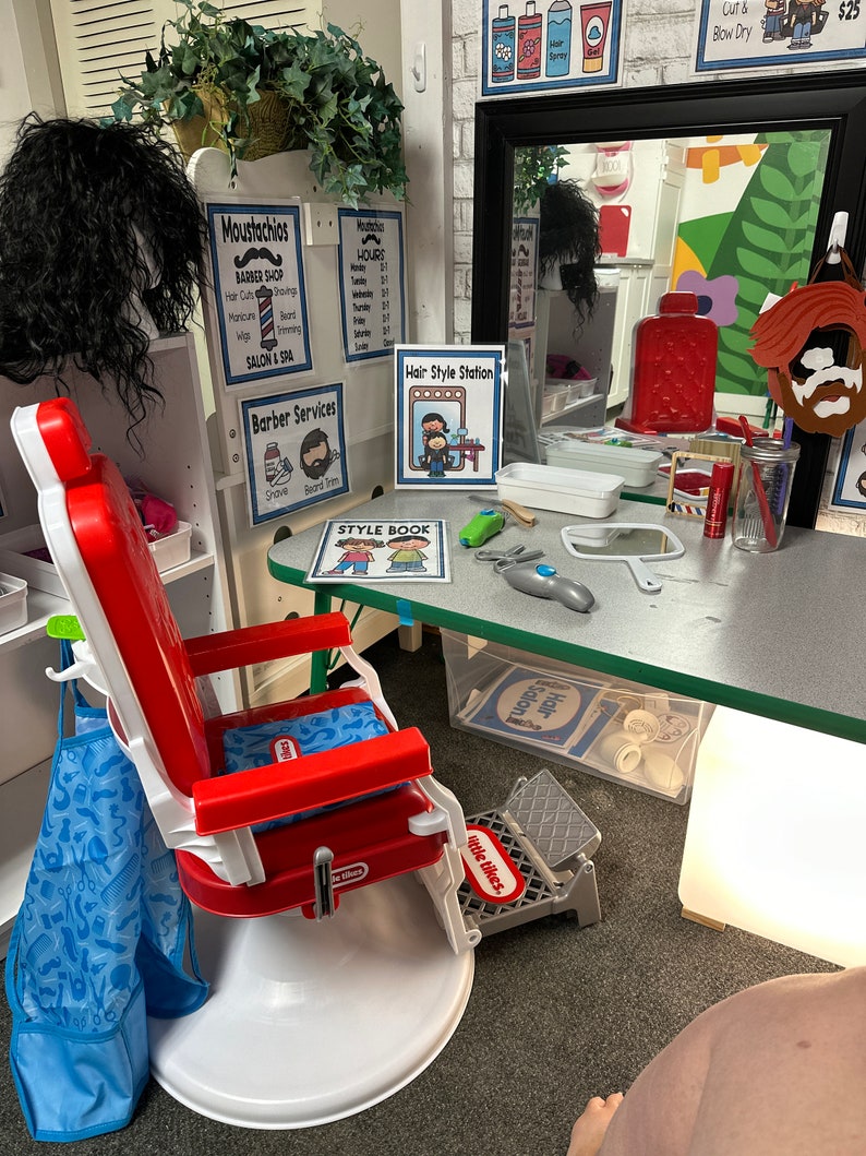 Barber Shop & Hair Salon Dramatic Play - Etsy