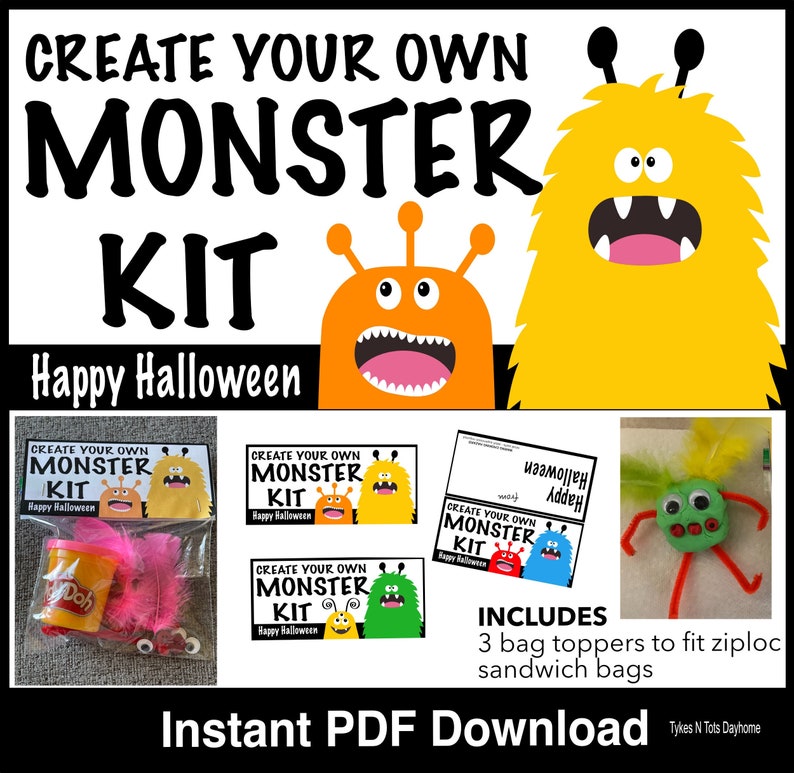 Create a Monster Kit Bag Topper - Etsy