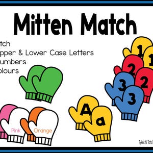 Mitten Match Dramatic Play Extension for a Winter Theme. - Etsy