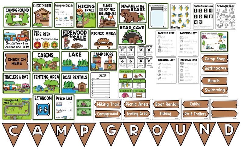 Preschool Camping Dramatic Play - Etsy