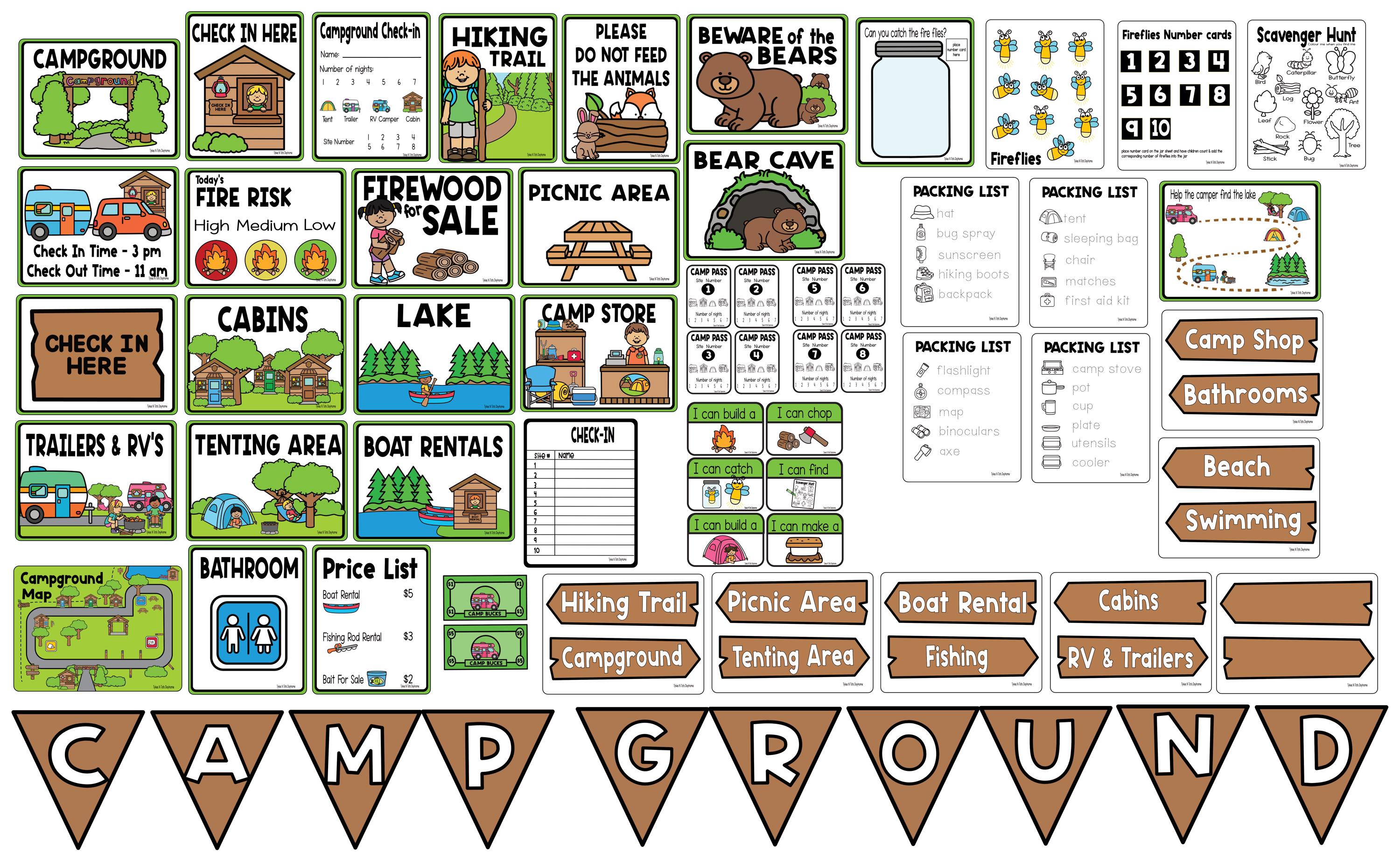 Preschool Camping Dramatic Play - Etsy