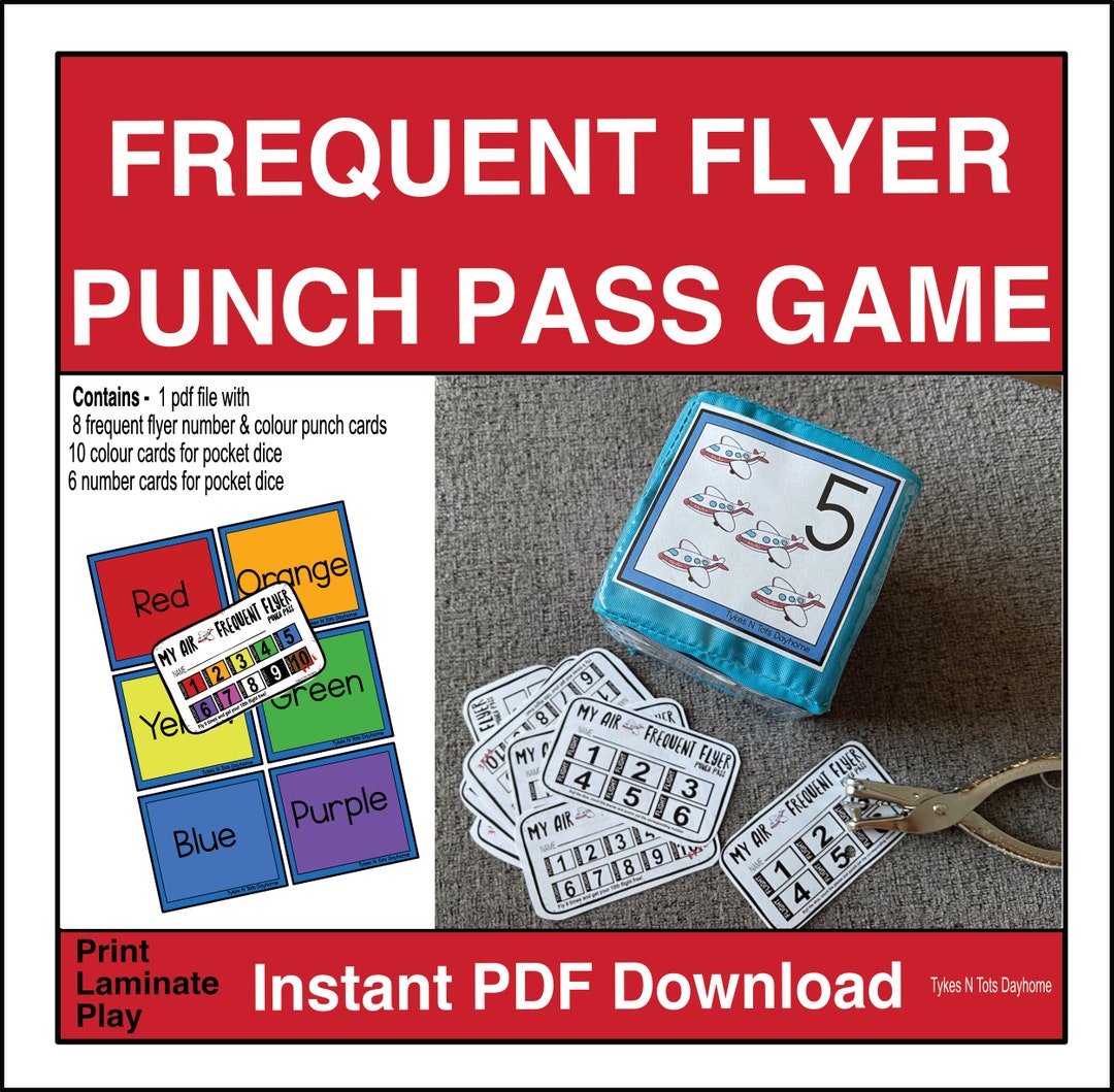 Airport Theme Frequent Flyer Game - Etsy