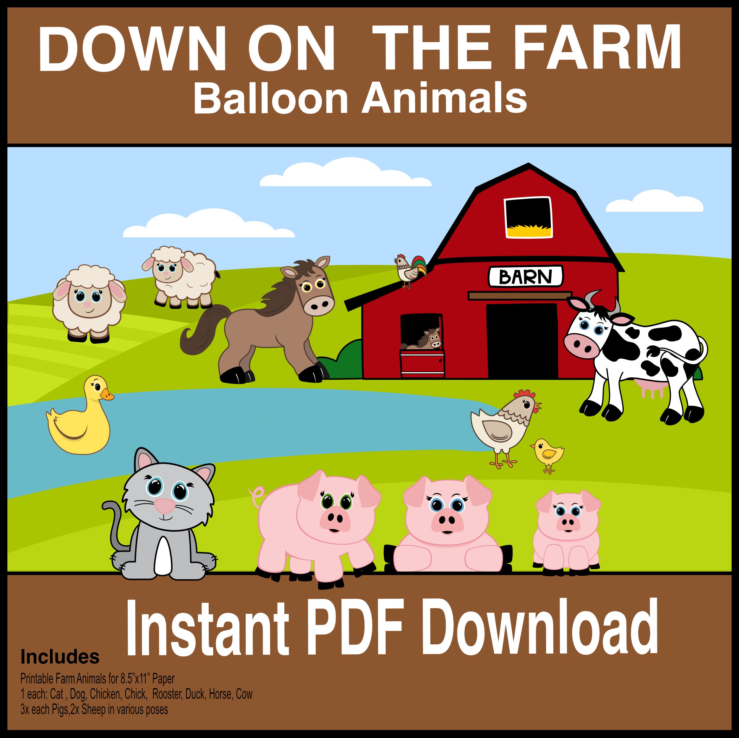 Down on the Farm - Balloon Animals - Etsy