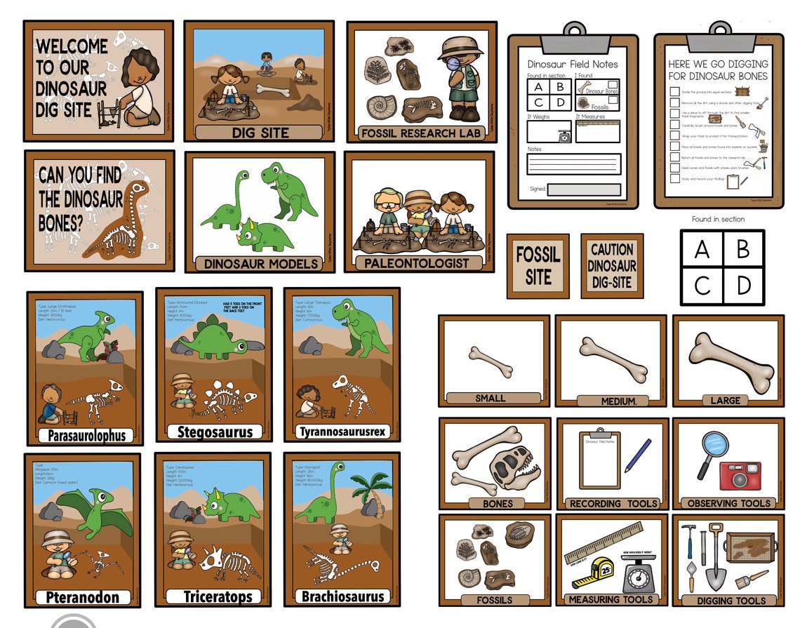 Dinosaur Dig Dramatic Play Theme - Etsy