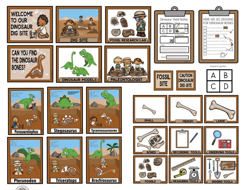 Dinosaur Dig Dramatic Play Theme - Etsy