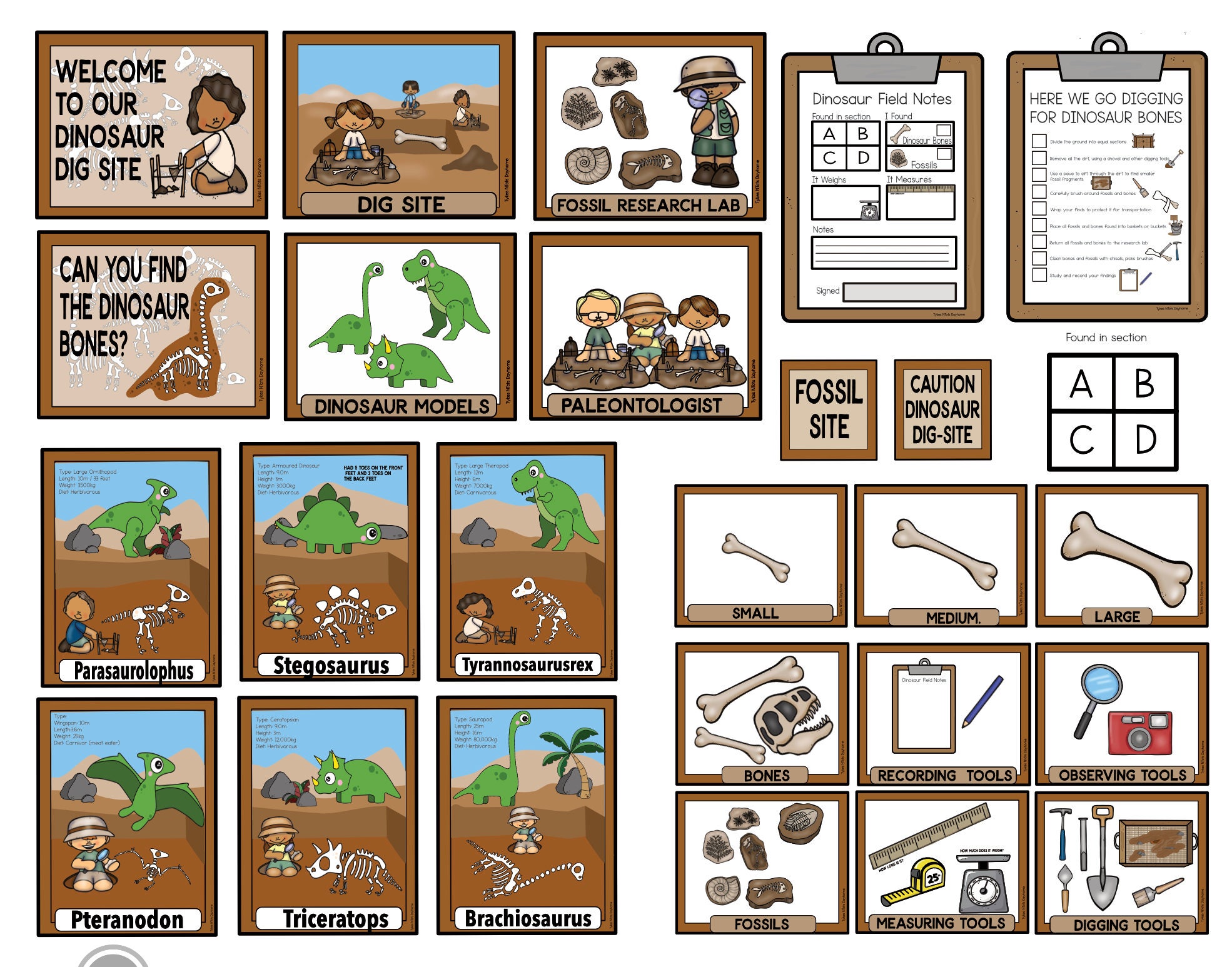 Dinosaur Dig Dramatic Play Theme - Etsy