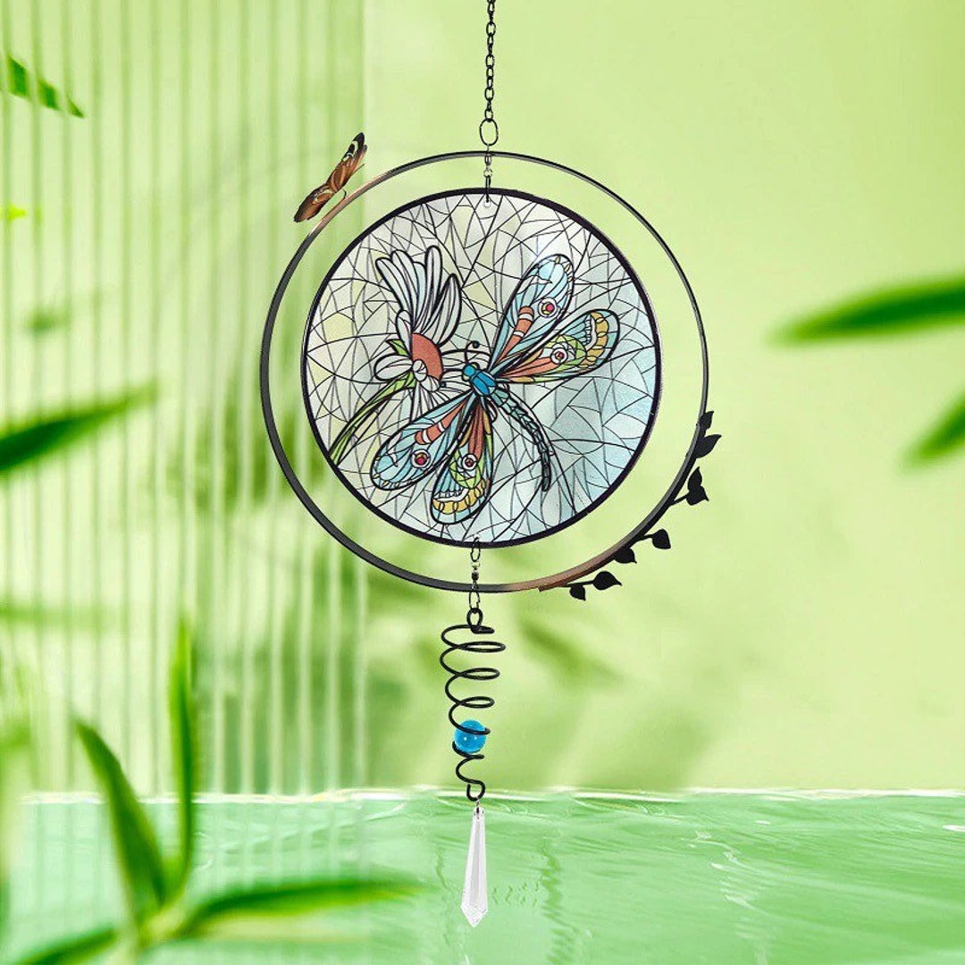 Wind Chime Dragonfly, Car Wind Chime, Car Decoration, Window Hanging ...