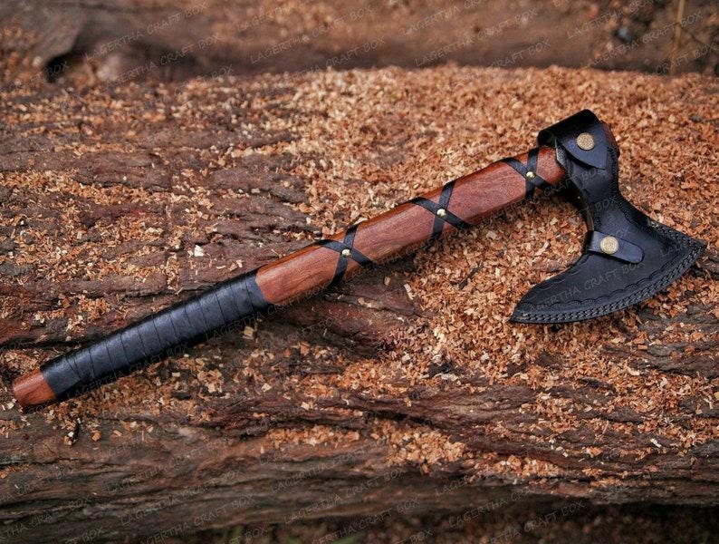 Ragnor Axe,viking Axe With Rose Wood,wedding Gifts for Him,anniversary ...