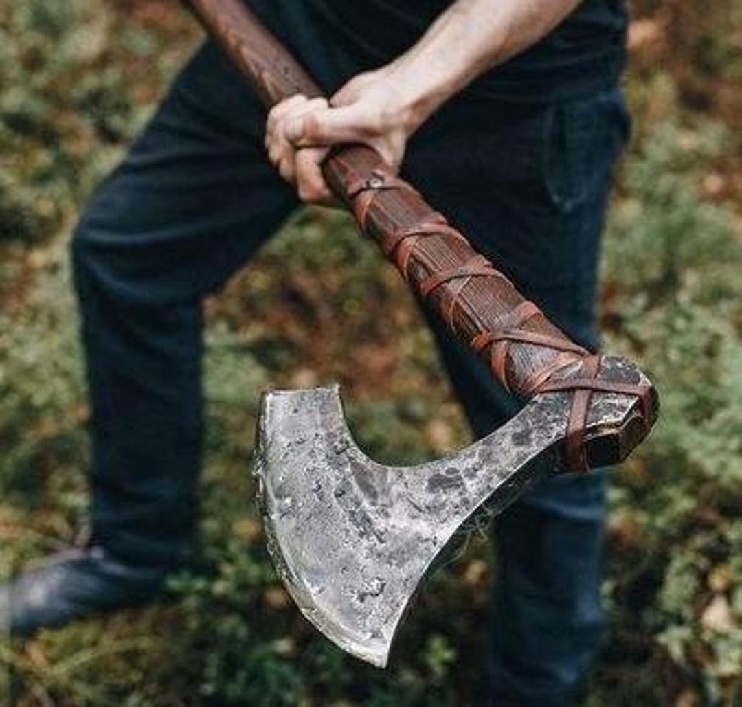Beautiful Norse Viking Axe Handmade, Bearded Axe, Long Leviathan Axe, Viking Axe, Cosplay Axe ...