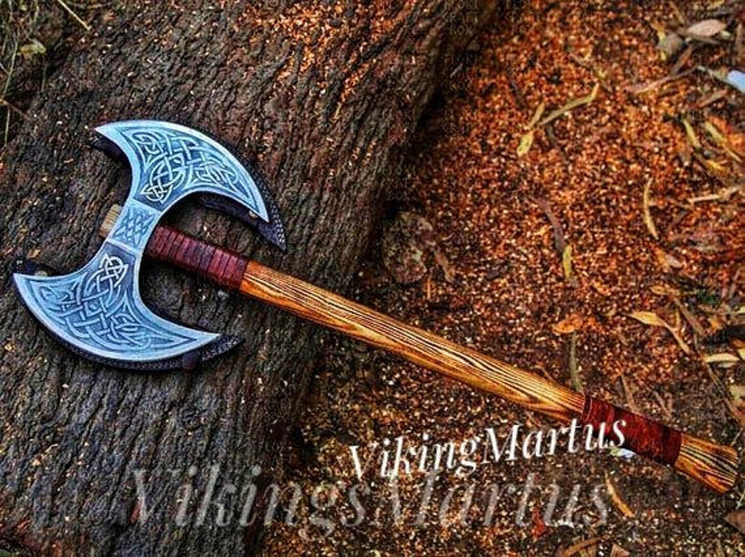 Labrys Axe, Custom Handmade Carbon Steel Axe Medieval Warrior Axe ...