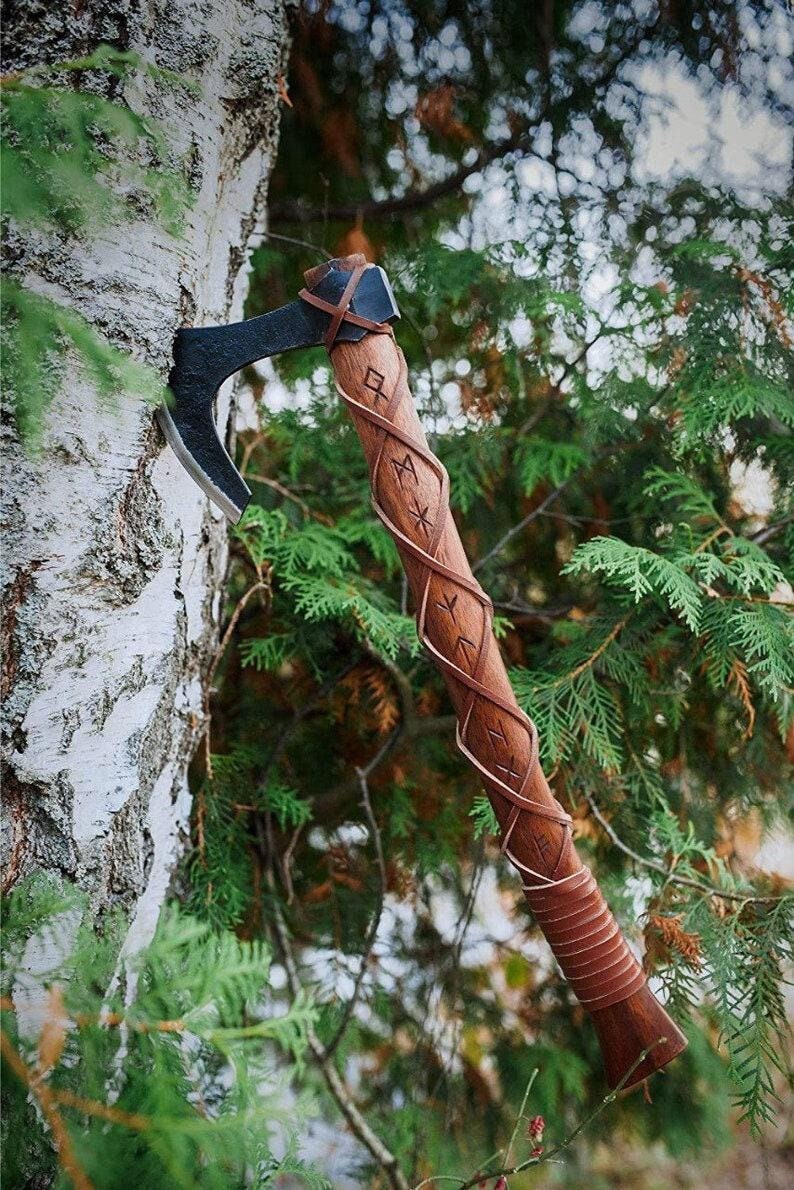 Ragnor Axe,viking Axe With Rose Wood,wedding Gifts for Him,anniversary ...
