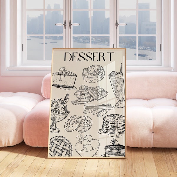 Dessert Poster - Etsy
