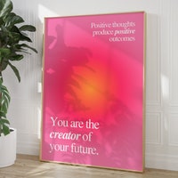 Love Yourself Self Improvement Aura Poster - Retro Print - Affirmation ...
