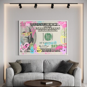 Graffiti Wall Art, Trendy Wall Art Money Poster, Preppy Room Decor ...