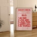 Guest Check House Rules Poster Print, Pink Red Trendy Preppy Aesthetic ...