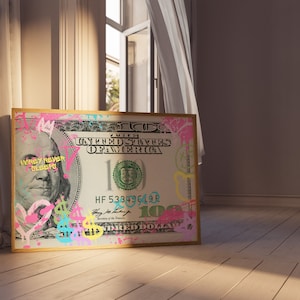 Graffiti Wall Art, Trendy Wall Art Money Poster, Preppy Room Decor ...