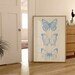 Blue Butterfly Downloadable Print, Trendy Blue Digital Prints, Preppy ...
