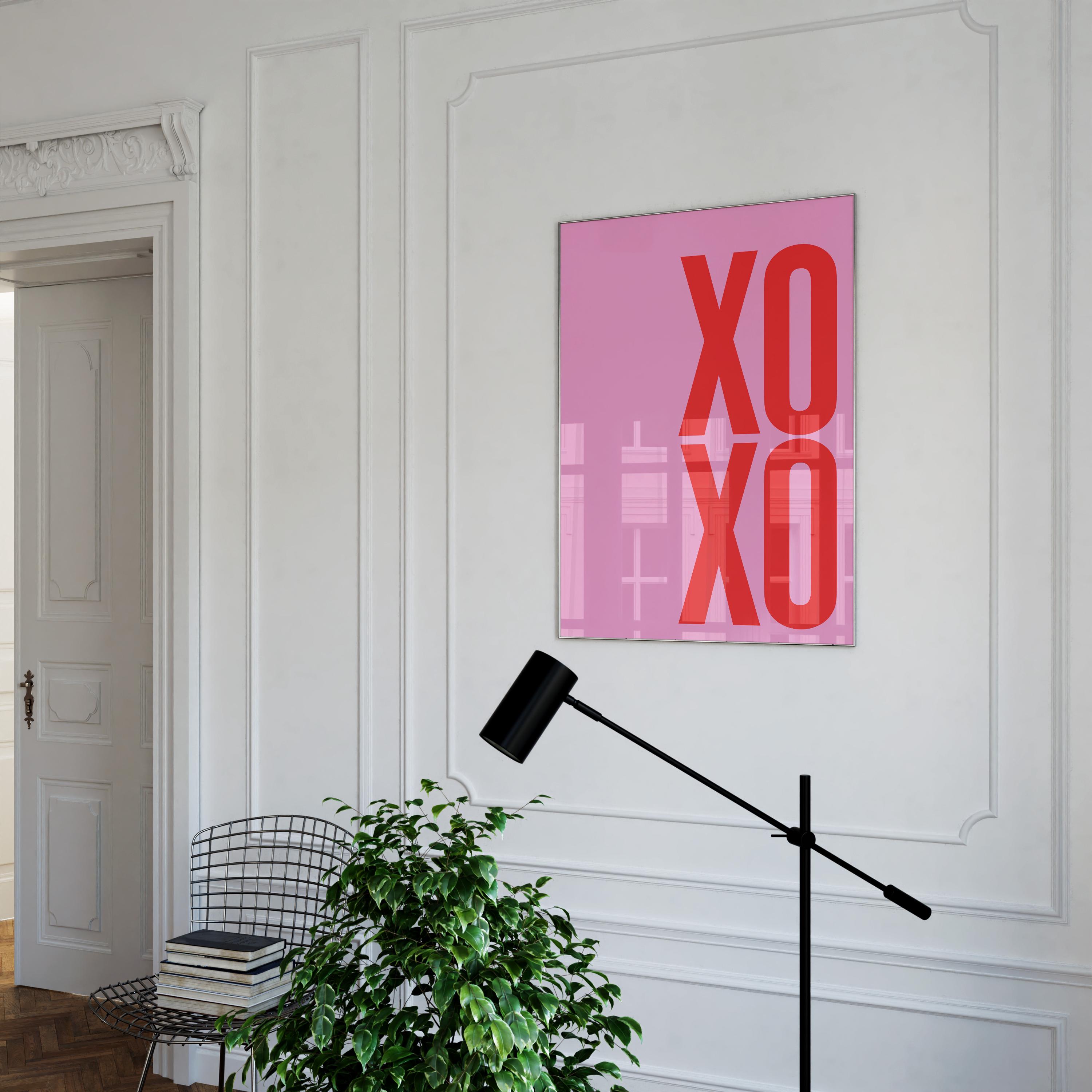 XOXO Pink Print, Trendy Girly Printable Art, Dorm Room Decor, Pink Red ...