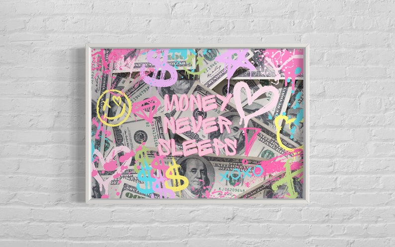Graffiti Wall Art, Preppy Room Decor, Urban Wall Art, Preppy Art Print ...