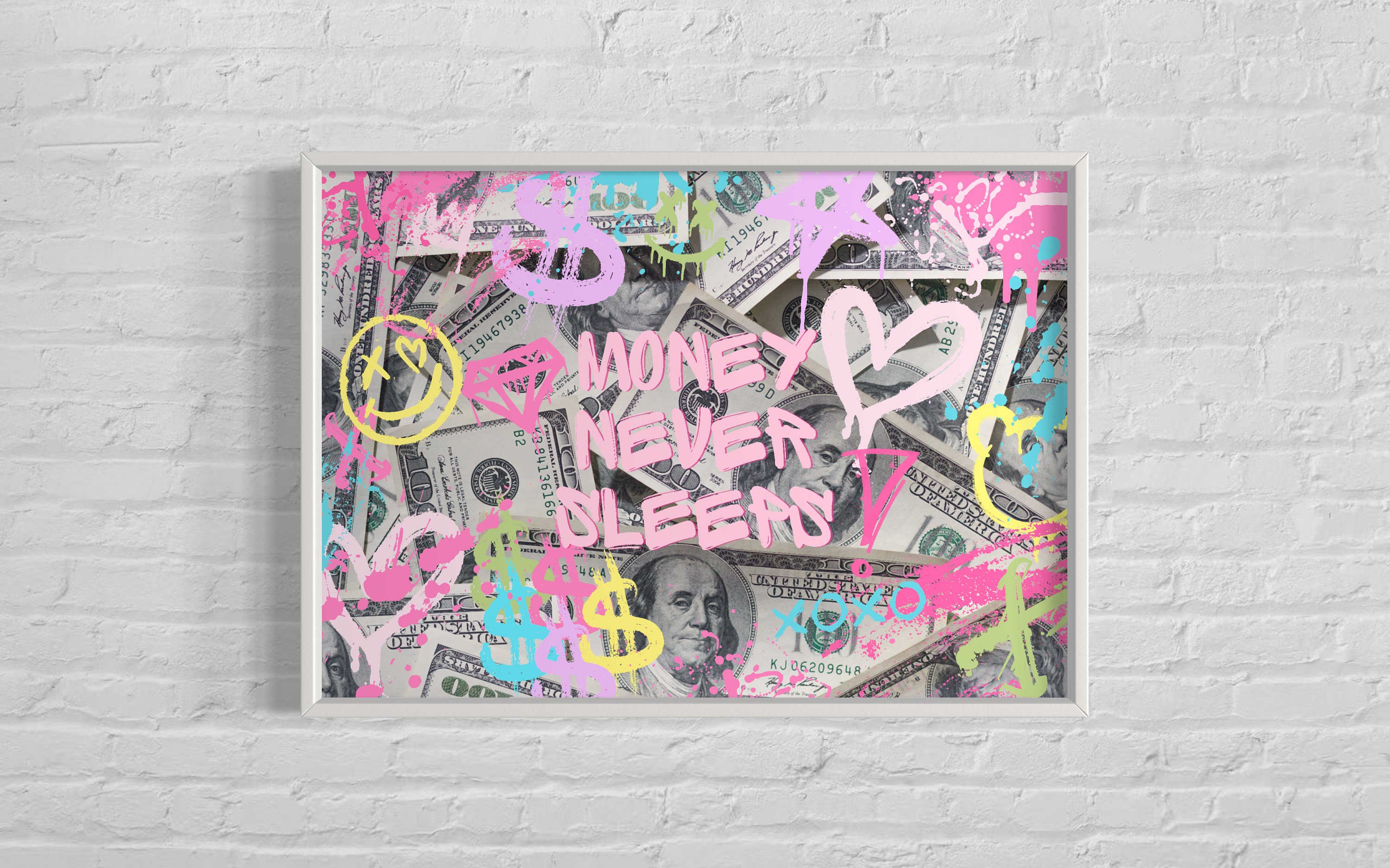 Graffiti Wall Art, Preppy Room Decor, Urban Wall Art, Preppy Art Print ...
