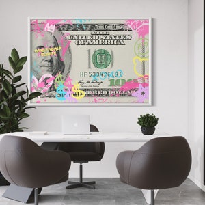 Graffiti Wall Art, Trendy Wall Art Money Poster, Preppy Room Decor ...
