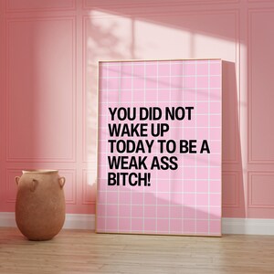 Pink Typography Quote Printable Poster Girly Trendy Wall Print Preppy ...