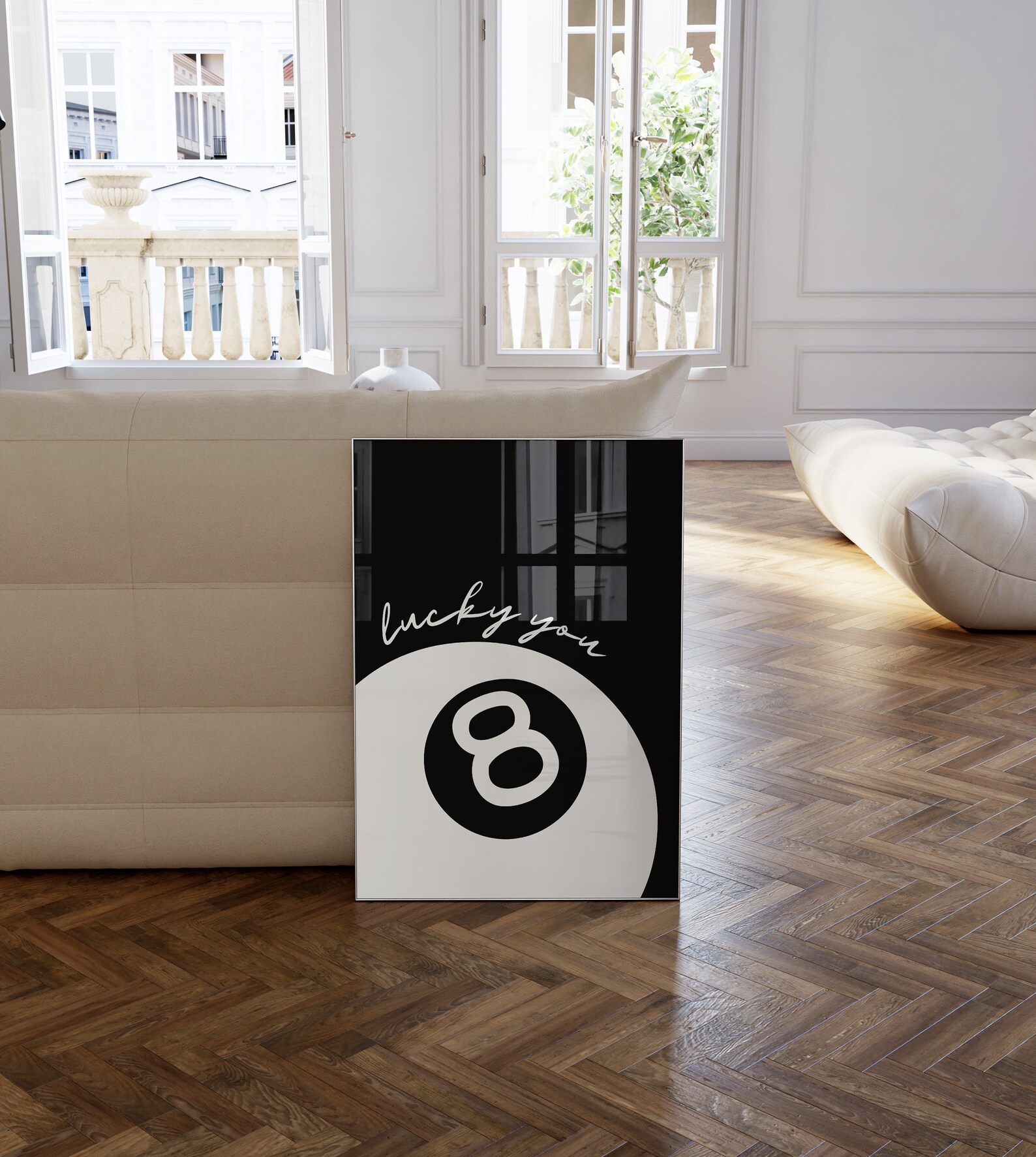 Lucky You Magic 8 Ball Poster Print, Trendy Retro Art, Preppy Girly ...