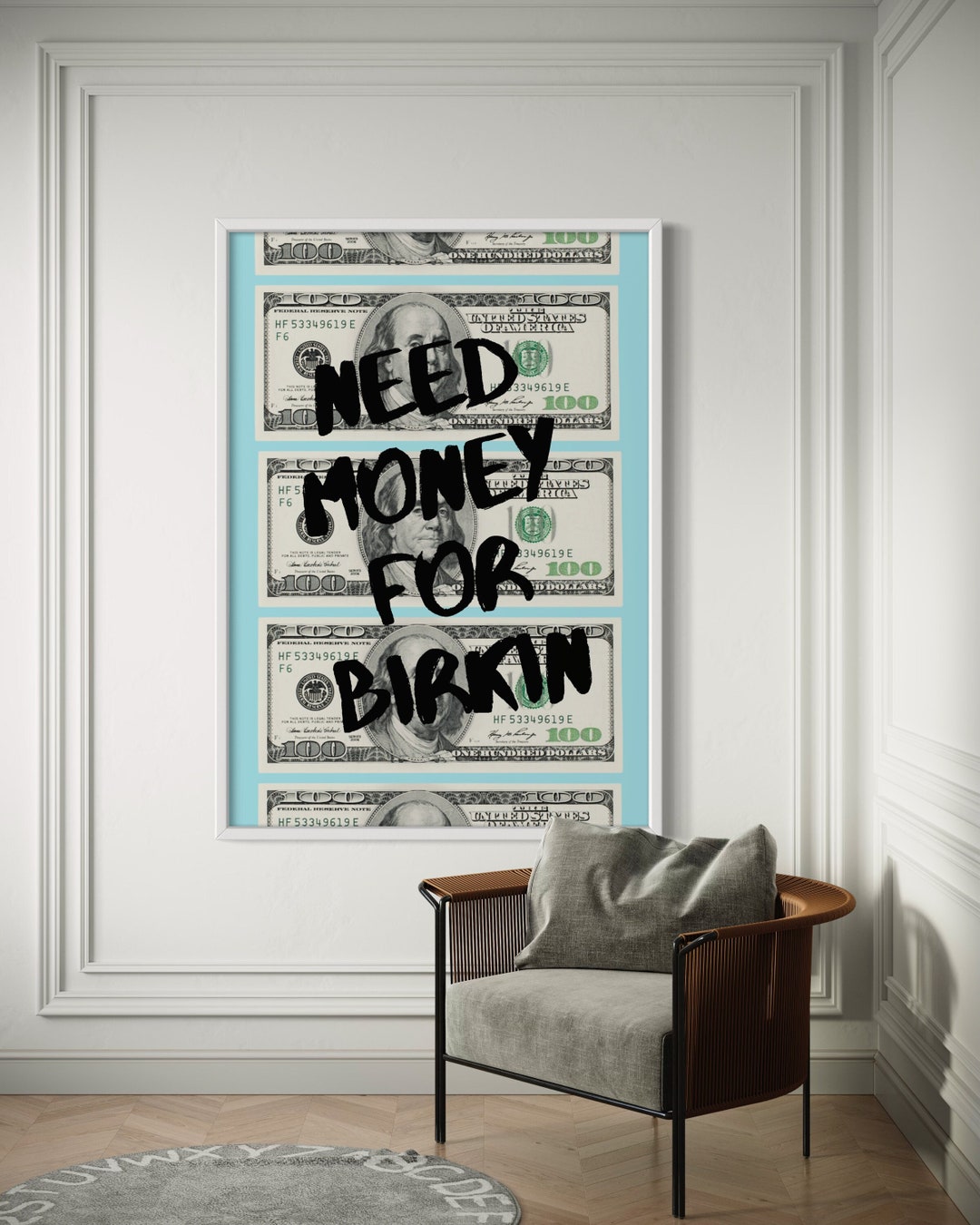 Graffiti Wall Art Need Money for Birkin Money Art Trendy - Etsy
