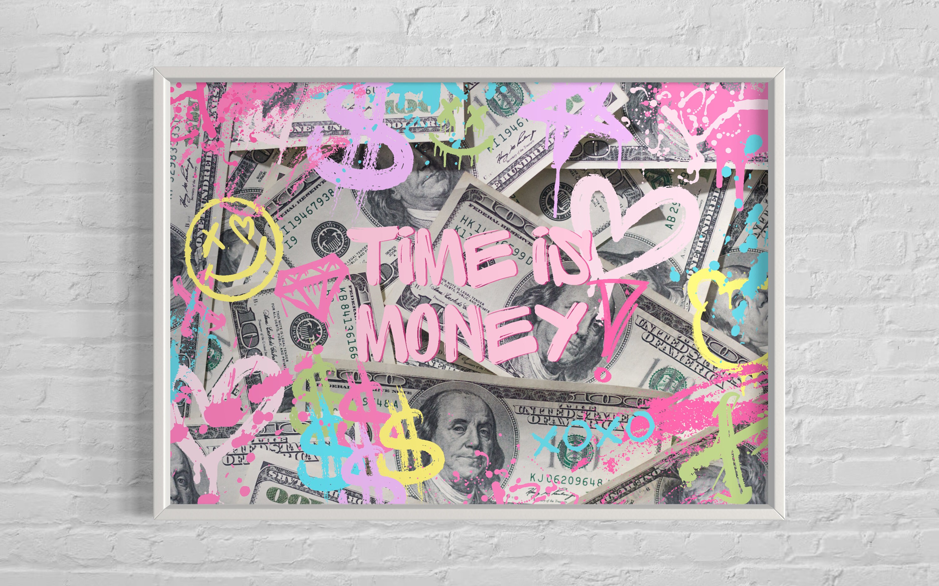Graffiti Wall Art, Preppy Room Decor, Urban Wall Art, Preppy Art Print ...