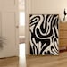 Black and White Abstract Print Retro Trendy Wall Art Funky Groovy ...