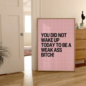 Pink Typography Quote Printable Poster Girly Trendy Wall Print Preppy ...