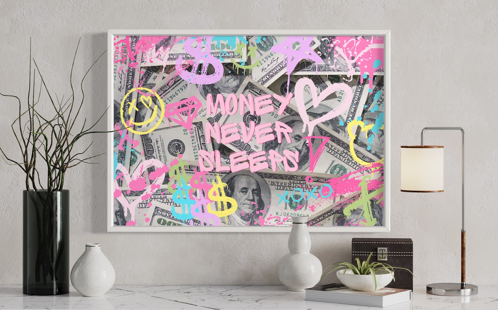 Graffiti Wall Art, Preppy Room Decor, Urban Wall Art, Preppy Art Print ...